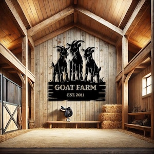 Custom Goat Farm Sign, Personalized Goat Ranch Farm Sign, Large ...