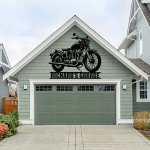 Custom Motorcycle Metal Wall Art, Custom Garage Metal Wall Decor ...