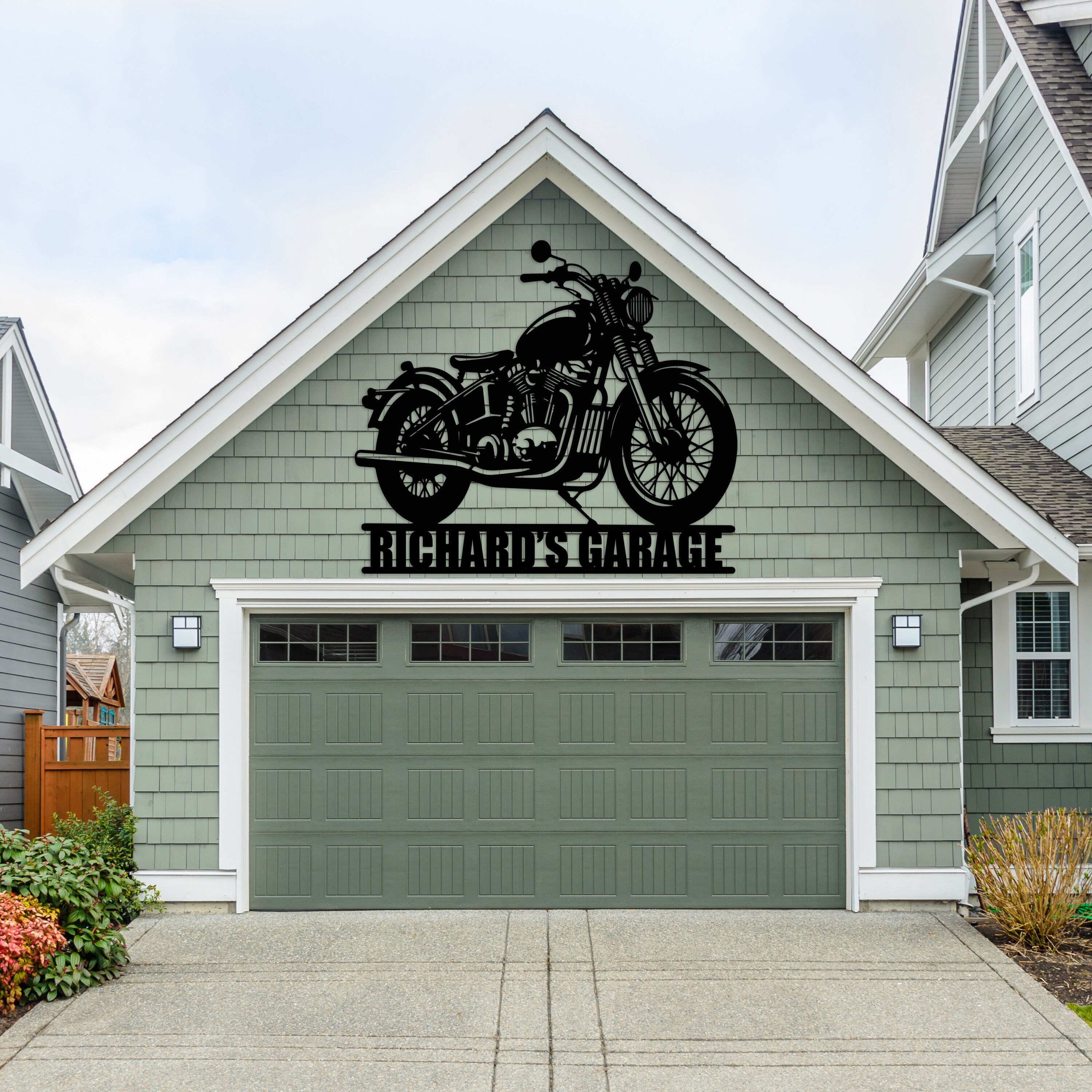 Custom Motorcycle Metal Wall Art, Custom Garage Metal Wall Decor ...