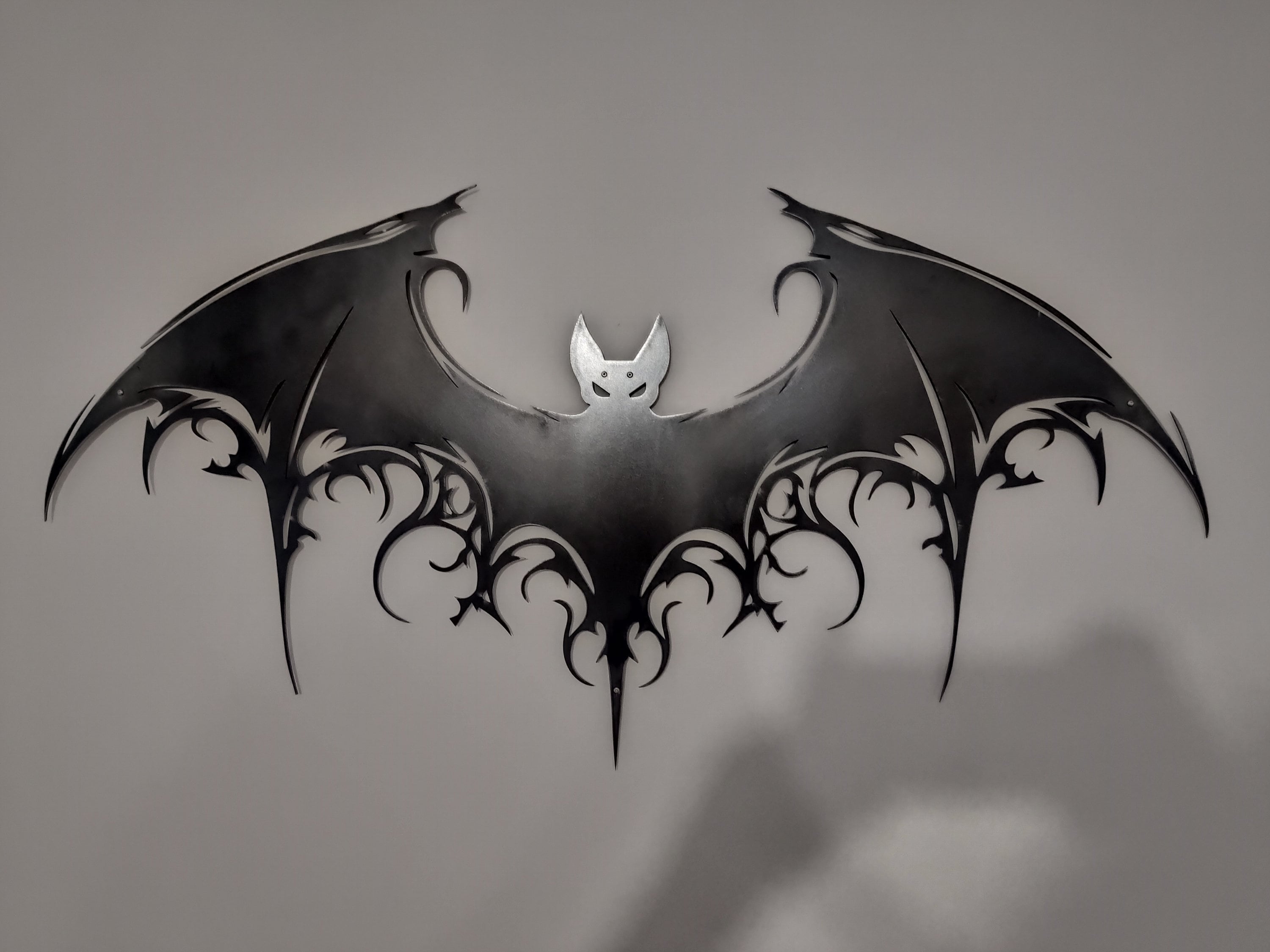 Majestic Bat Metal Wall Art, Giant Bat Metal Wall Decor, Victorian ...
