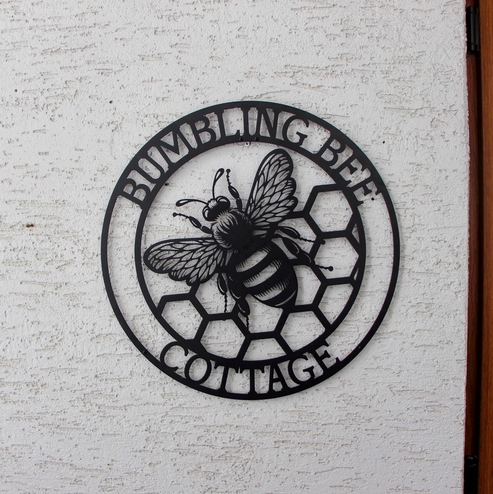 Custom Honey Bee Metal Wall Decor, Personalized Bee Farm Sign, Custom ...