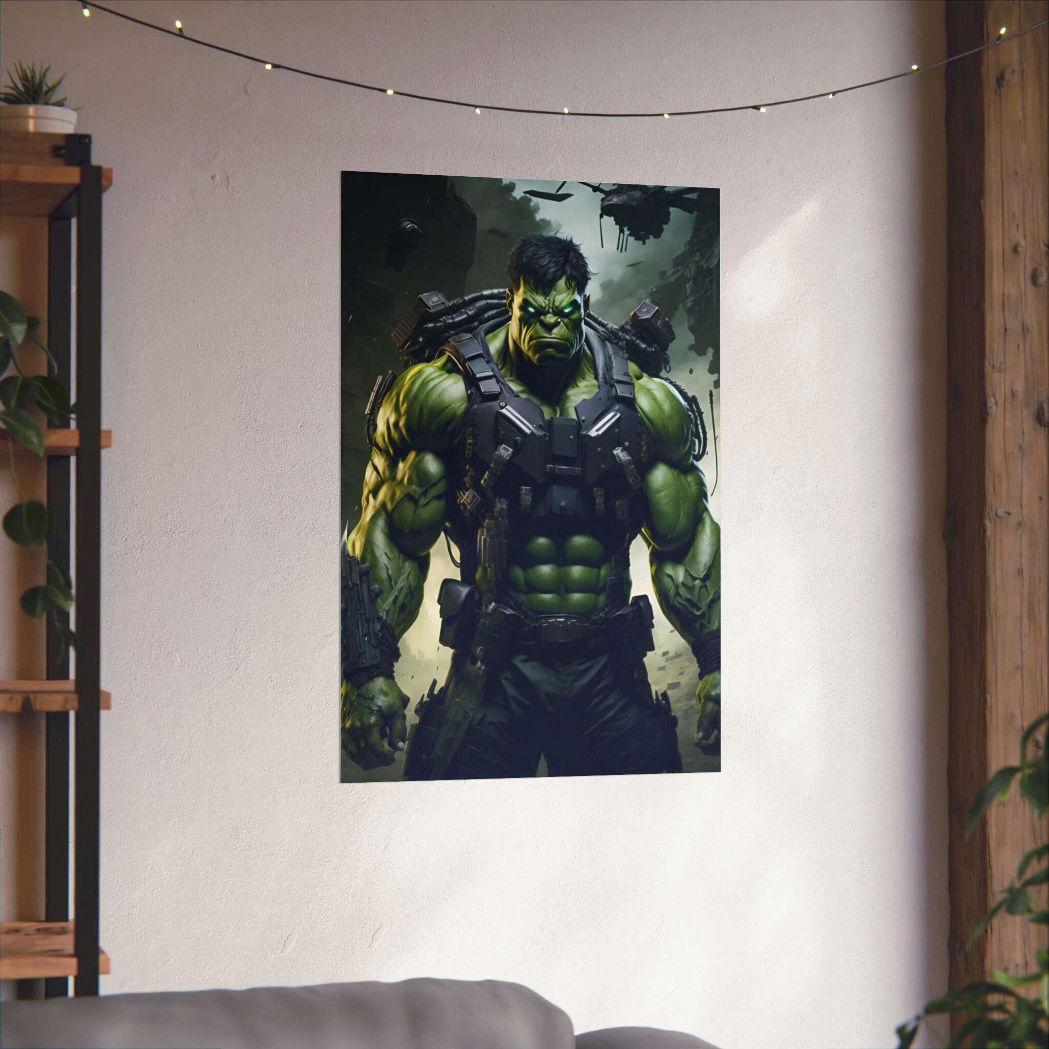 Avengers Wall Art Hulk Poster Avengers Wall Poster Manga Decor Manga ...