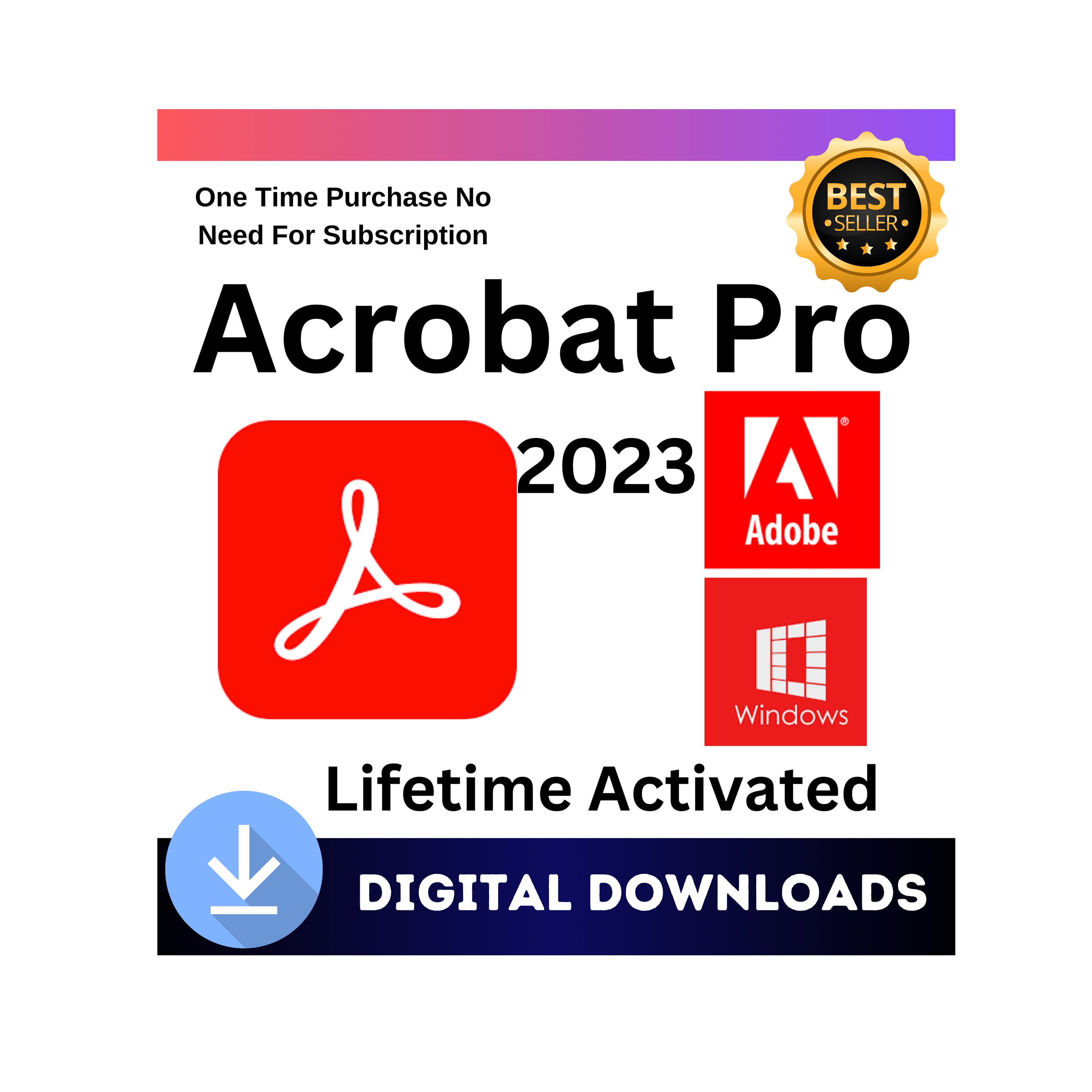 Adobe Acrobat Pro 2023 activado de por vida - Etsy España