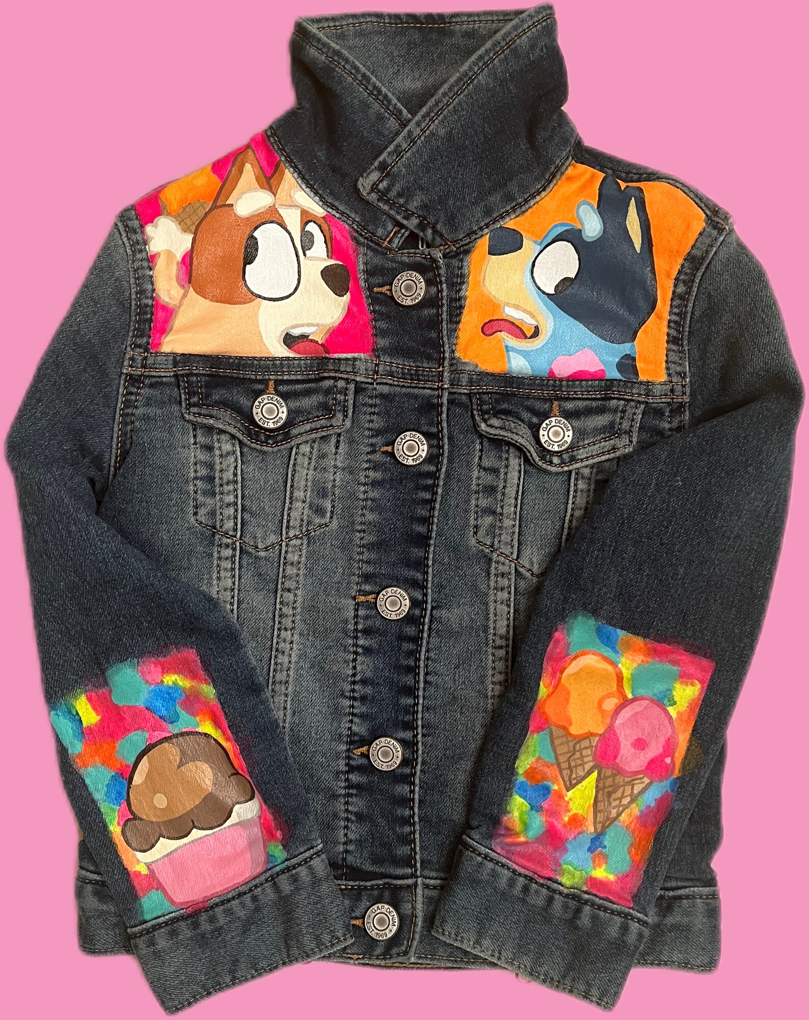 Bluey Jean Denim Girls Jacket MADE TO ORDER - Etsy