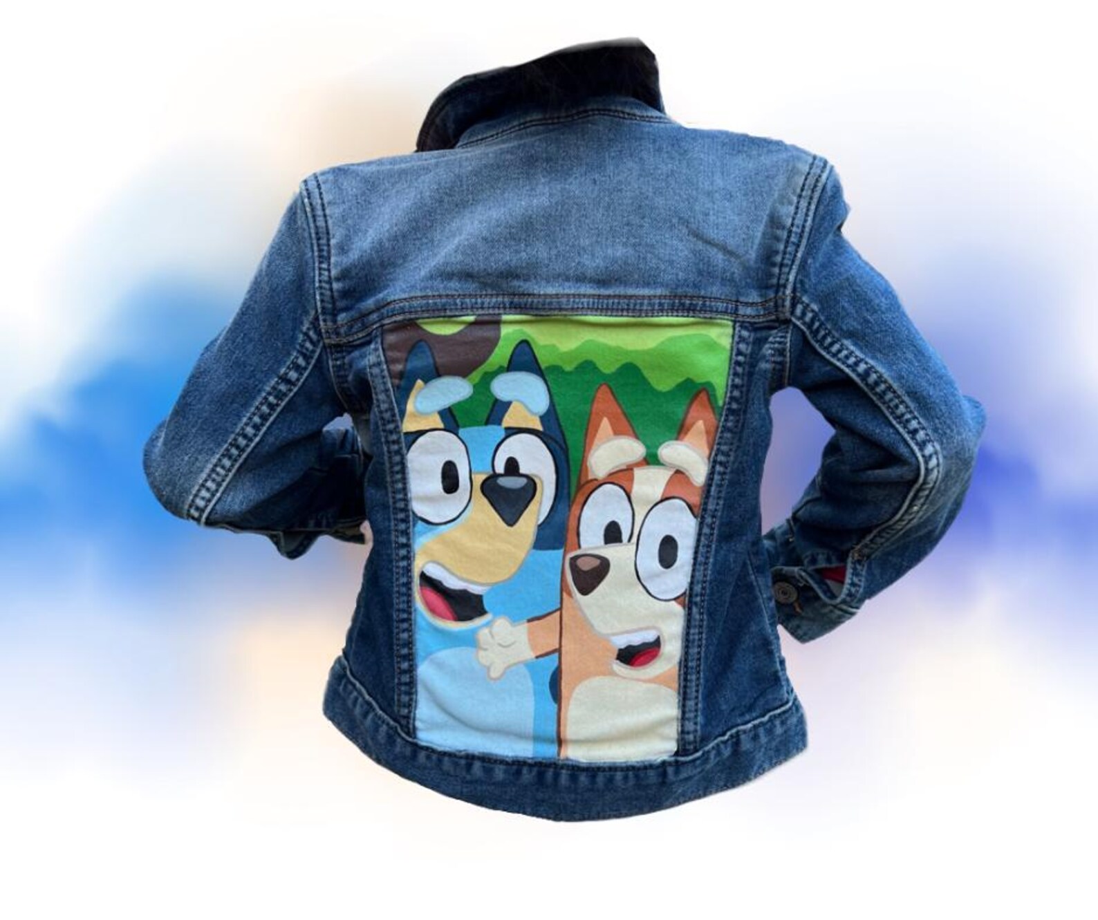 Bluey Jean Denim Girls Jacket MADE TO ORDER - Etsy