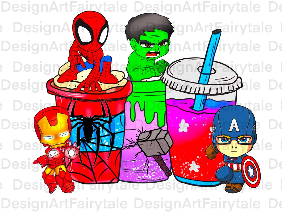Coffee Png, Marvel Coffee Png, Spiderman, Iron Man Png - Etsy