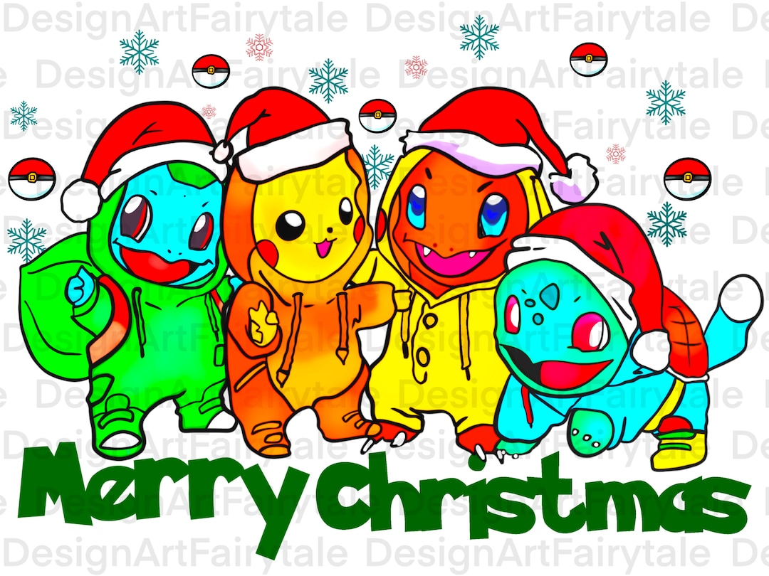 Pokemon Christmas Png Pokemon Png Pikachu Png Charmander - Etsy Australia