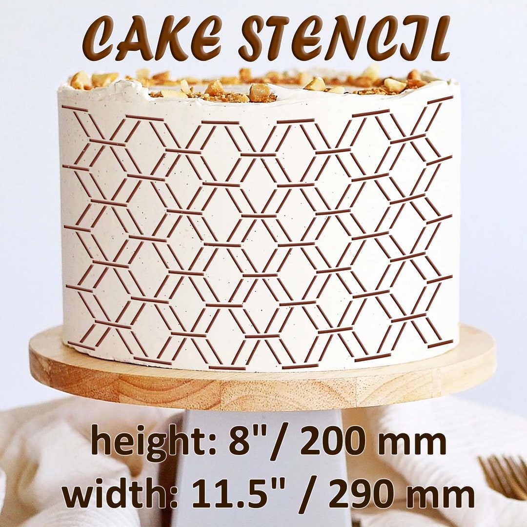 Cake Stencil Diamonds 1 for Buttercream Decoration for Cake Decorating ...