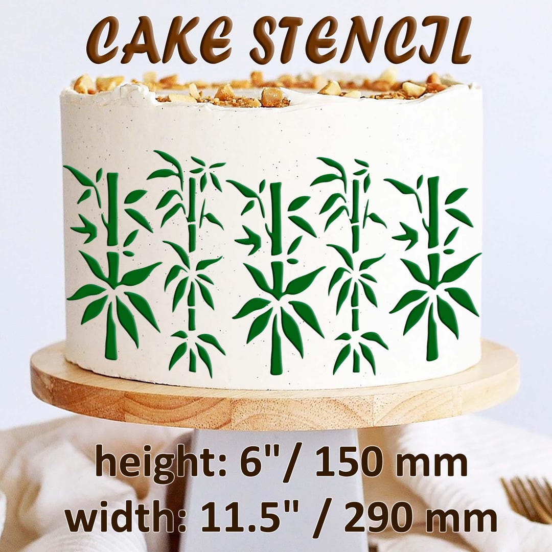 Cake Stencil Reed: Reusable Border Stencil for Buttercream Decorating ...
