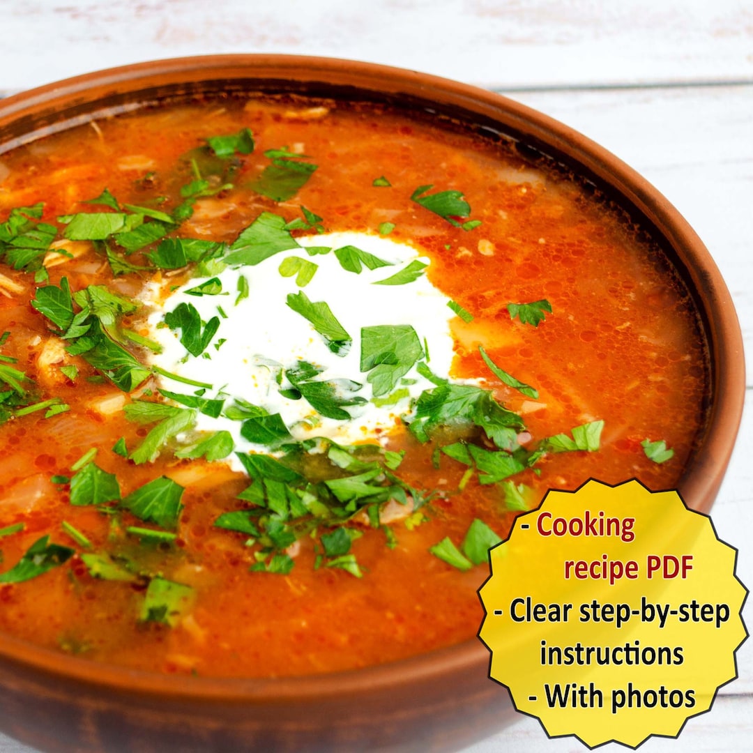 UKRAINIAN BORSCHT Recipe PDF With Beef and Pork, Ukrainian Soup Recipe ...