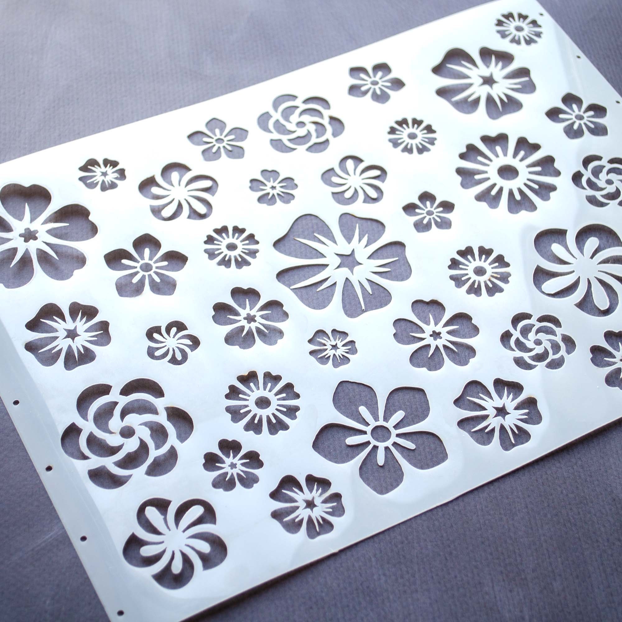 Cake Stencil Flower Motif 5 for Buttercream Decoration for Cake ...