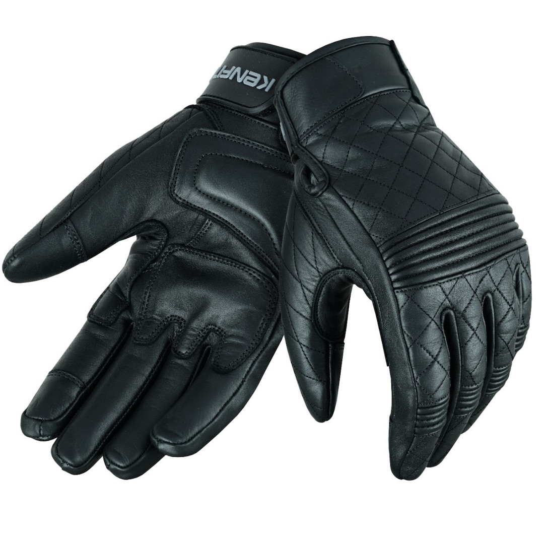 Motorbike Motorcycle Gloves Real Cowhide Leather Padded Palm Touch ...