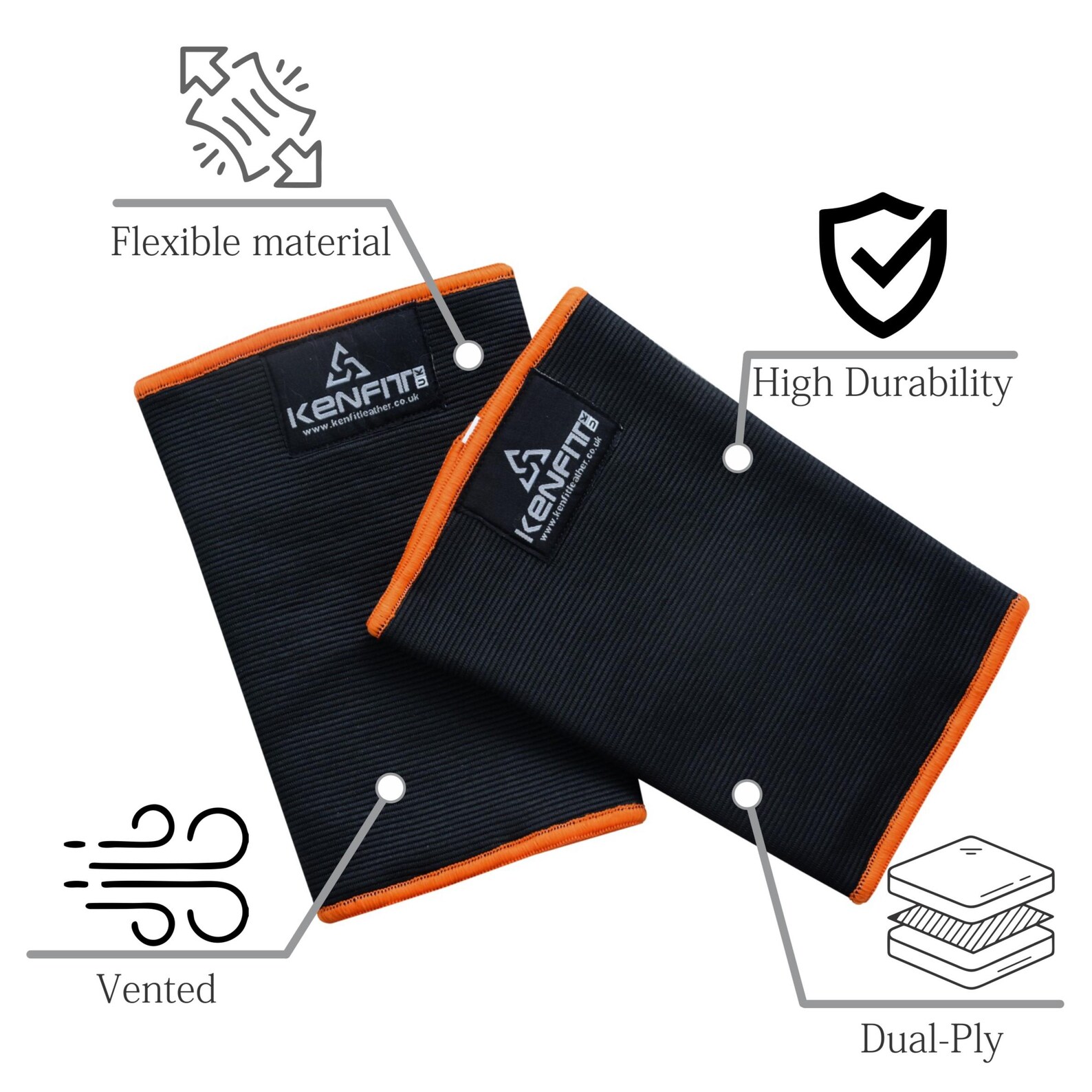 Knee Sleeves Dual Ply Power Lifting Bodybuilding for Gym/fitness by ...