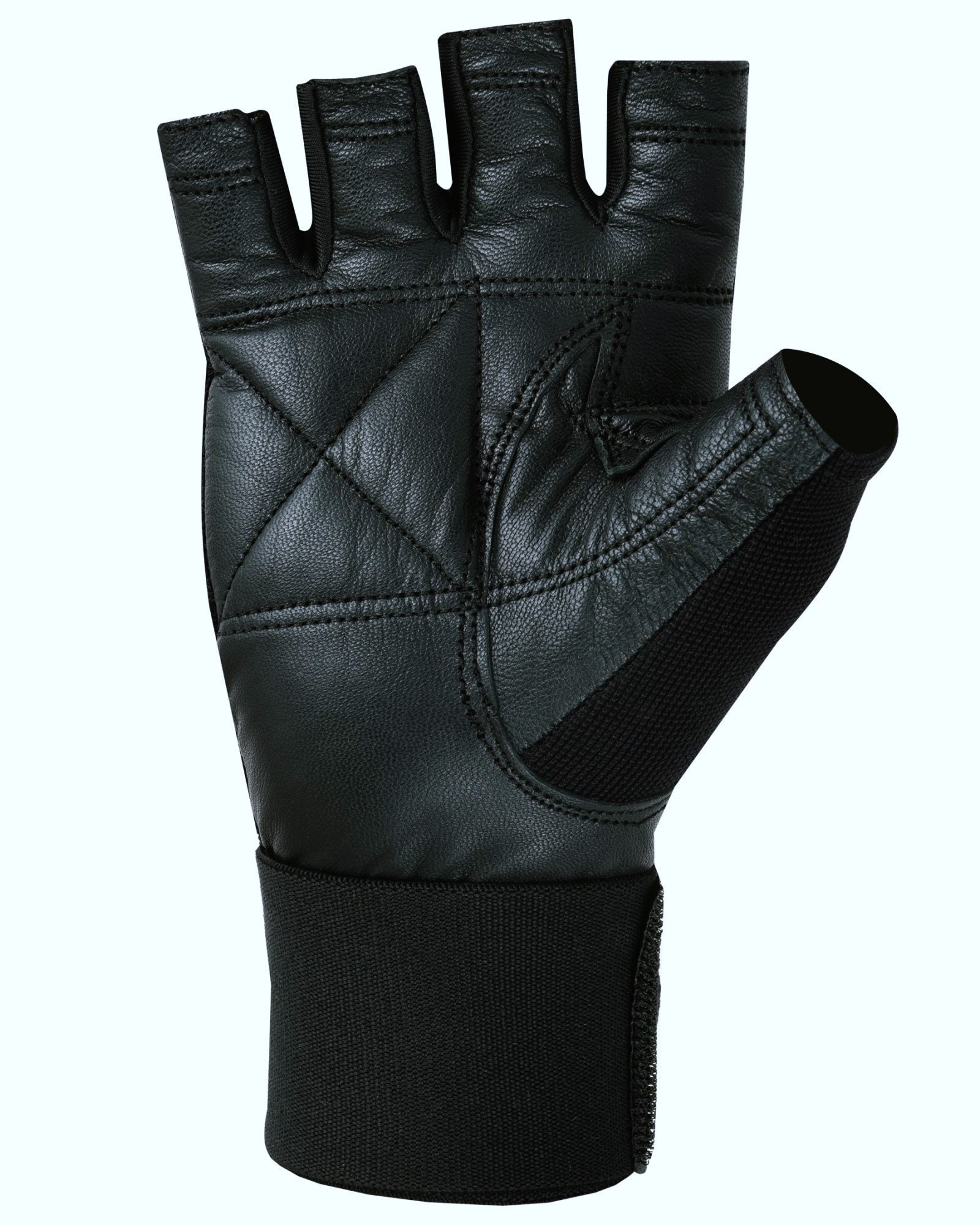 Weight Lifting Gloves Leather Gym Training Workout Fitness Wrist Strap ...
