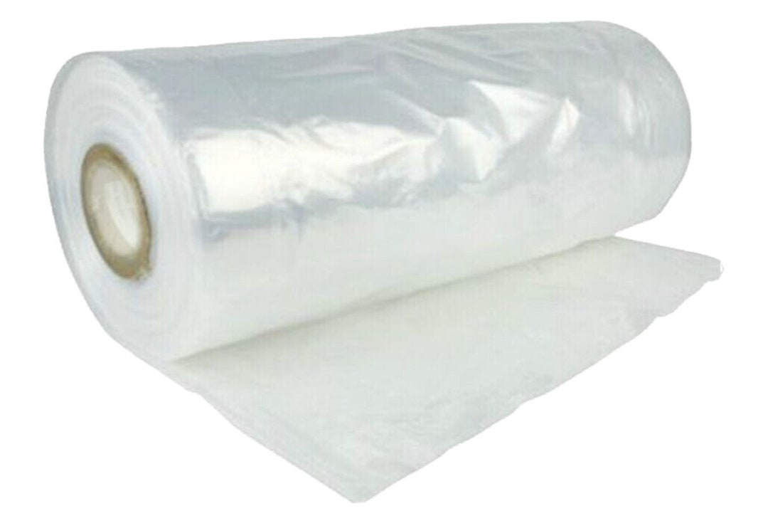 POLYTHENE GARMENT COVERS 10kg Rolls Plain and Also With Printed Safety ...