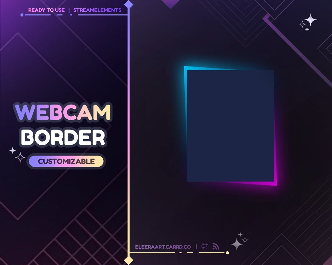 Widget Webcam Border / Customizable / Twitch - Streamelements OBS - Etsy