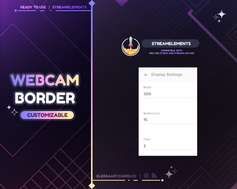 Widget Webcam Border Rainbow RGB / Customizable / Twitch ...