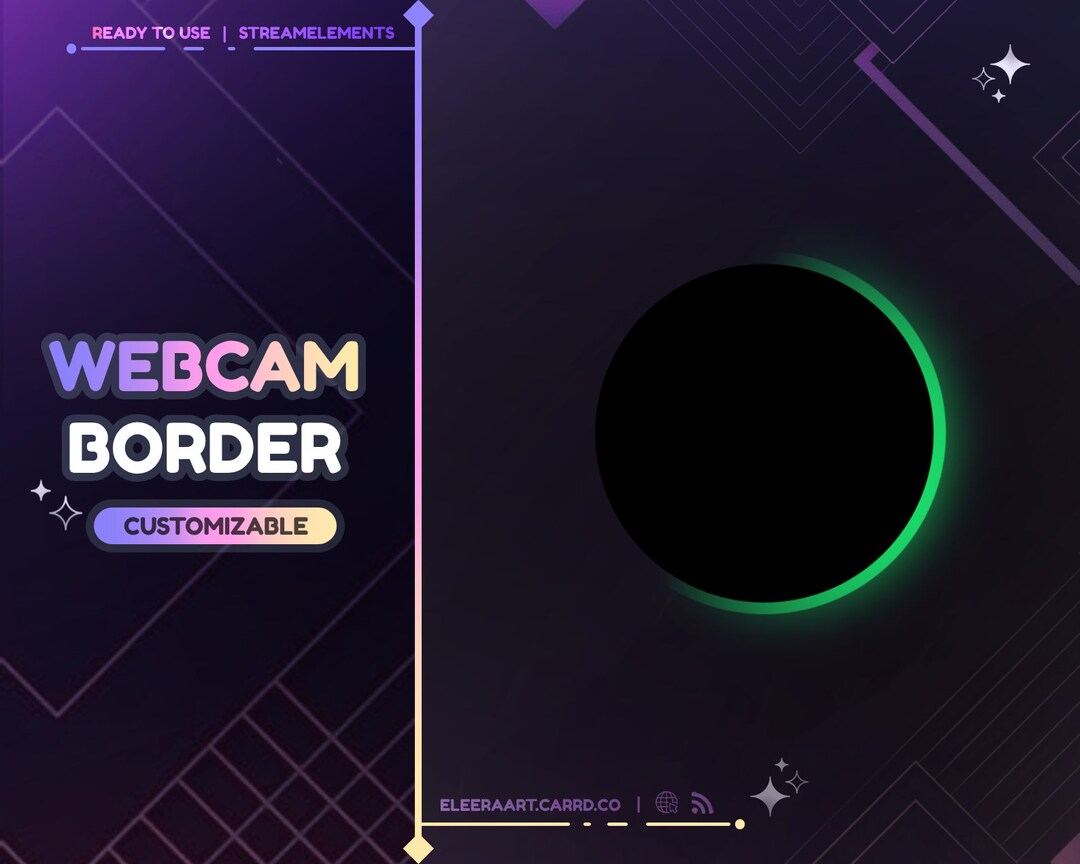Widget Webcam Border Rainbow RGB / Customizable / Twitch ...