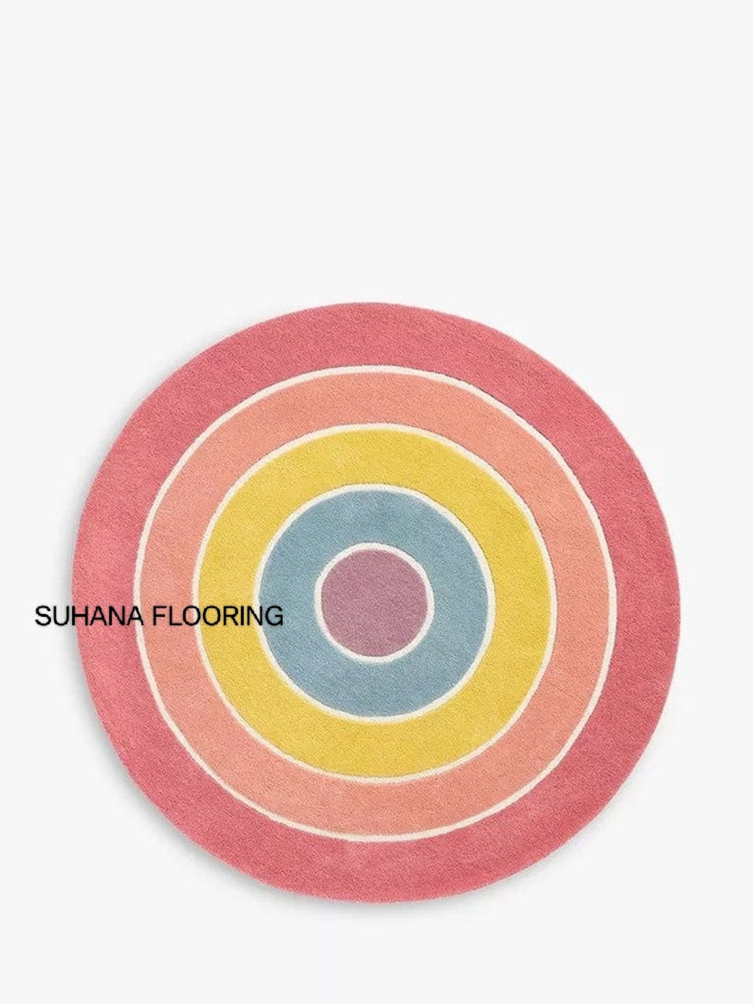 New Rainbow Round Shape Premium Round Handmade Luxury Modern - Etsy