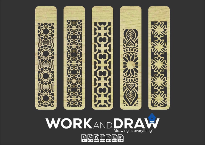 Geometric Bookmark Laser Cut SVG File - Etsy