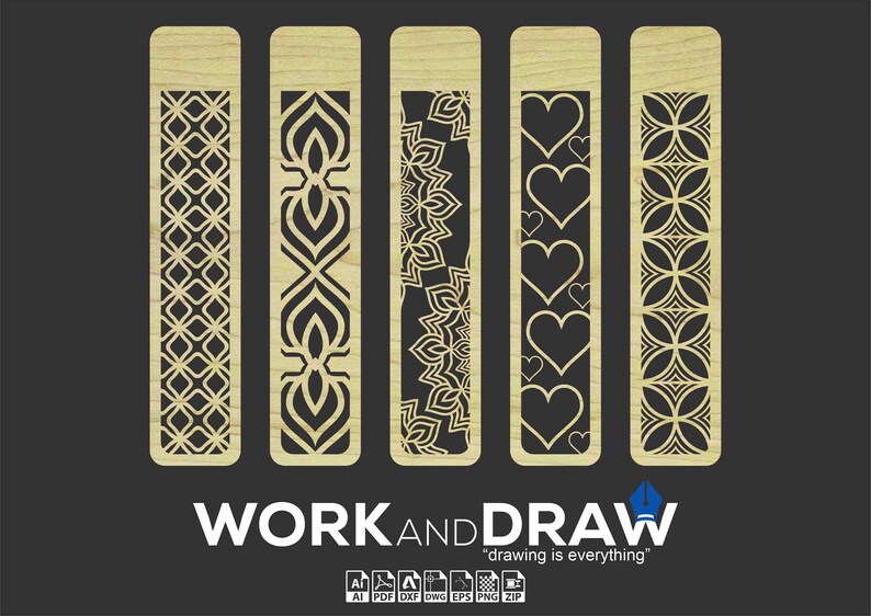 Geometric Bookmark Laser Cut SVG File - Etsy