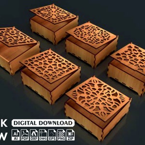 Decorative Laser Cut Wooden Gift Box - Etsy