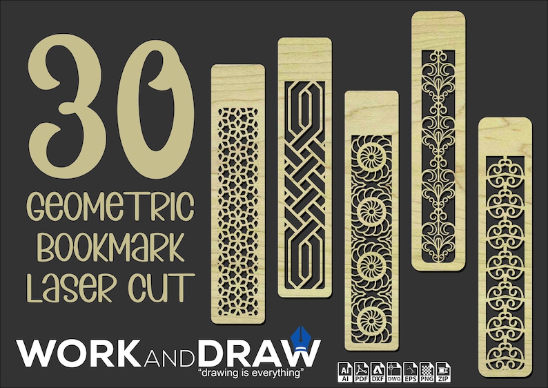 Geometric Bookmark Laser Cut SVG File - Etsy