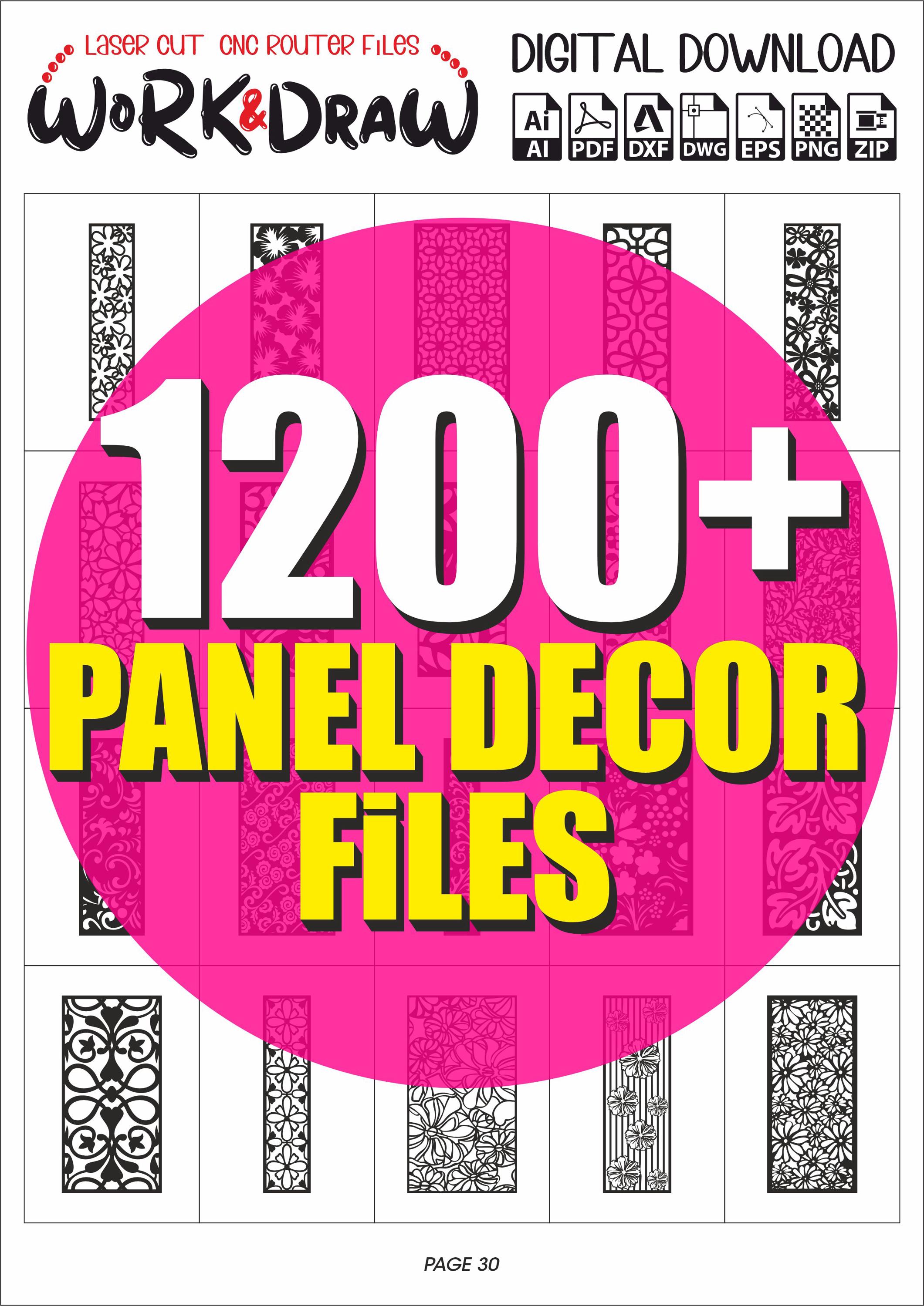 1200+ Decorative Panel Collection: Laser Cut CNC Files (digital ...
