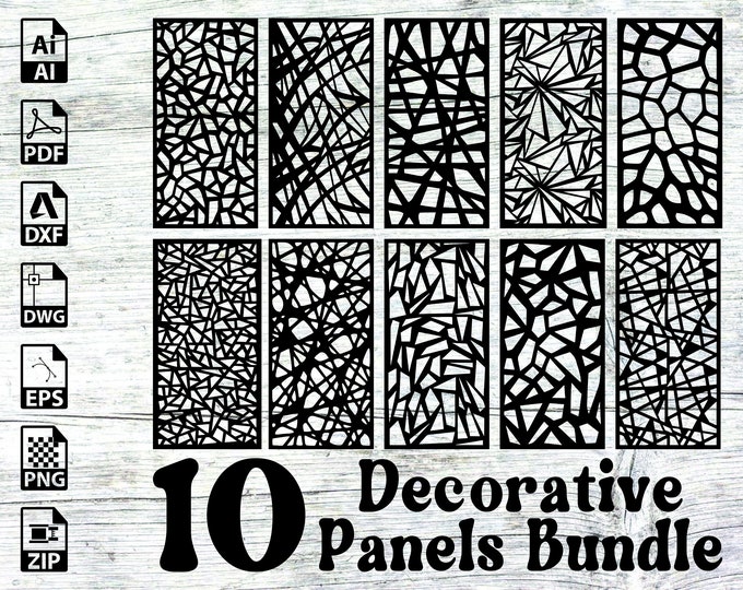 8 Pcs Bundle Partitions ,room Divider ,files Vector Panel, Fence ...