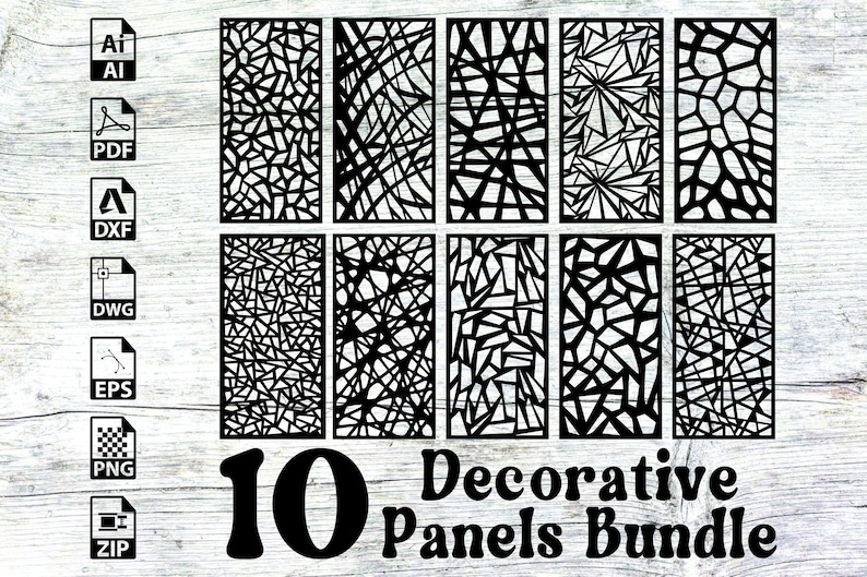 Paquete de 10 paneles decorativos, mosaico abstracto, separador de ...