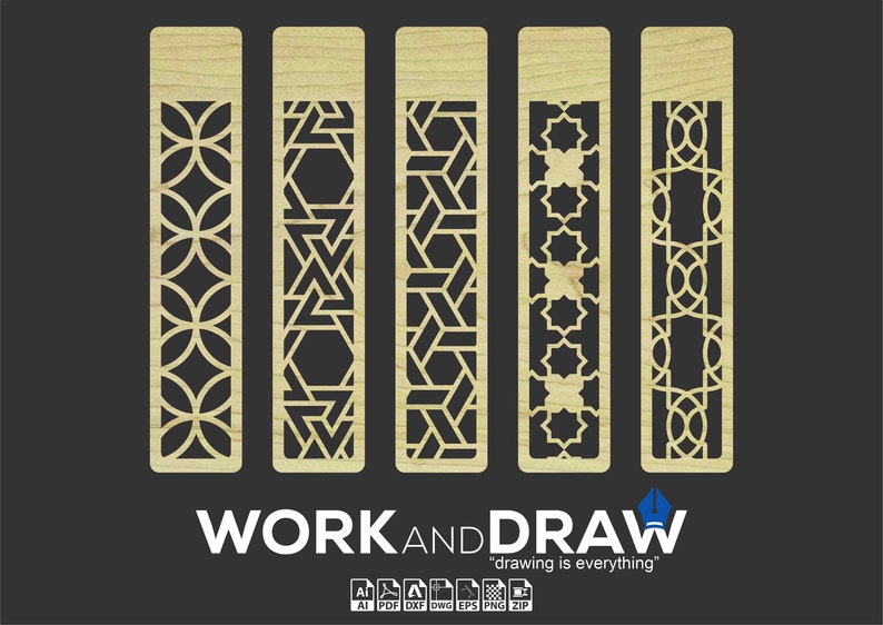 Geometric Bookmark Laser Cut SVG File - Etsy