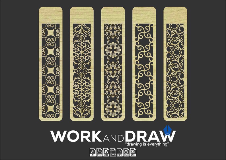 Geometric Bookmark Laser Cut SVG File - Etsy