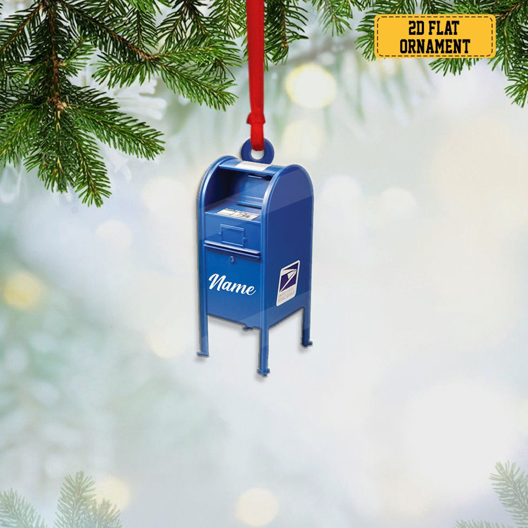 Custom Mail Box Ornament, Mailman Christmas Ornament, Mail Carrier ...