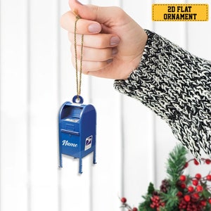 Custom Mail Box Ornament, Mailman Christmas Ornament, Mail Carrier ...