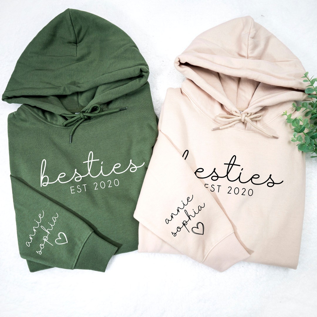 Custom Besties Hoodie, Personalized Besties Hoodie, Best Friend Hoodie ...