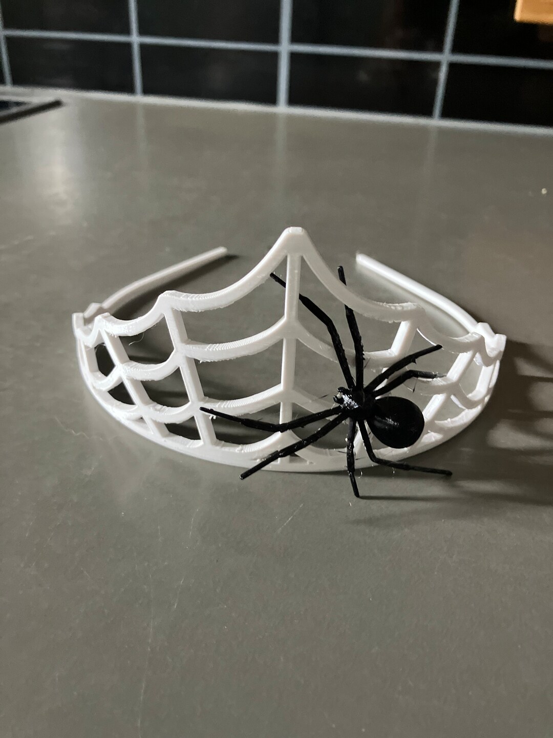 3D Printed Tiara Web With Black Widow Spider - Etsy