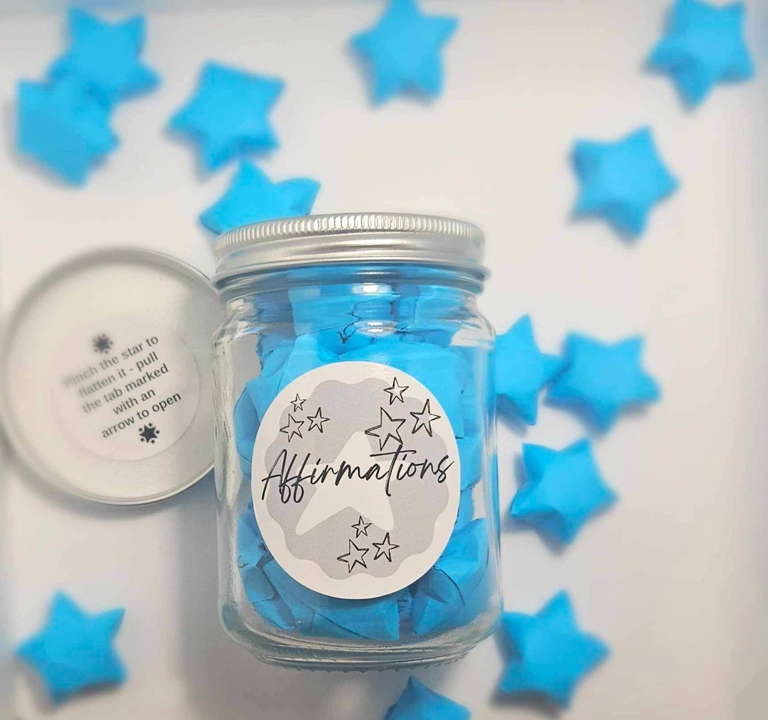Affirmation Star Jars Handmade 3D Origami Inspirational Gift Self Love ...