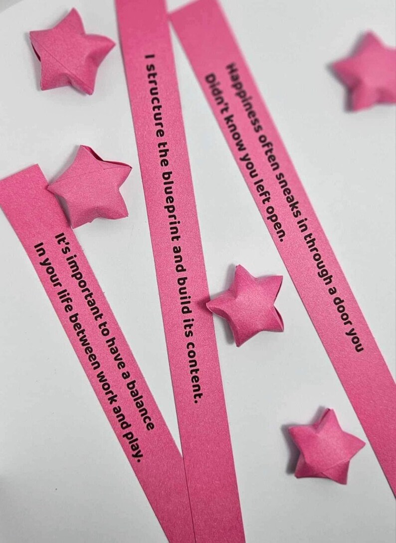Self Care Affirmation Origami 3D Star Jars Handmade Inspirational Self ...