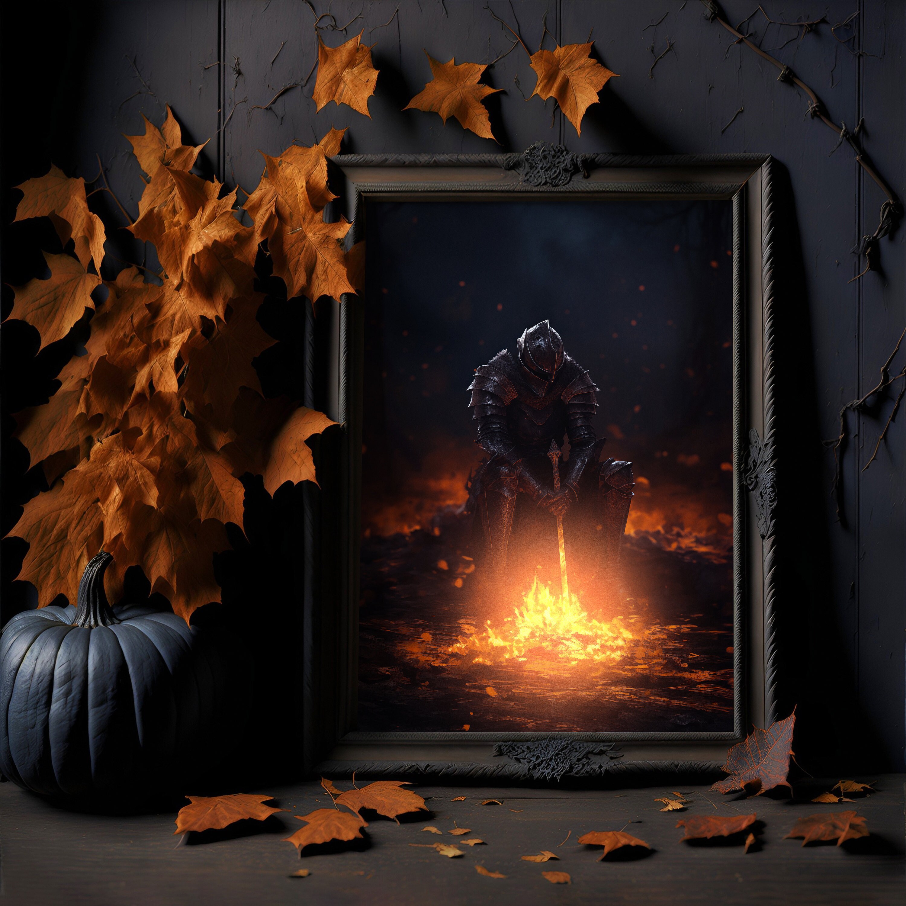 The Bonfire Elden Ring Dark Souls Video Game Poster Gaming Poster Dark ...