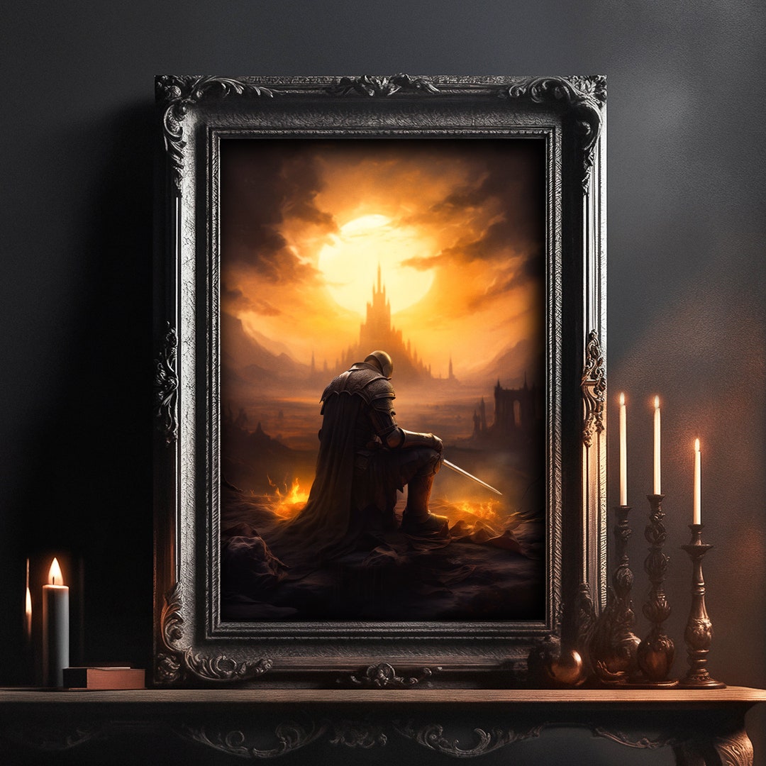 Rise Tarnished Elden Ring Dark Souls Video Game Poster Gaming Poster Dark Academia Gothic Decor ...