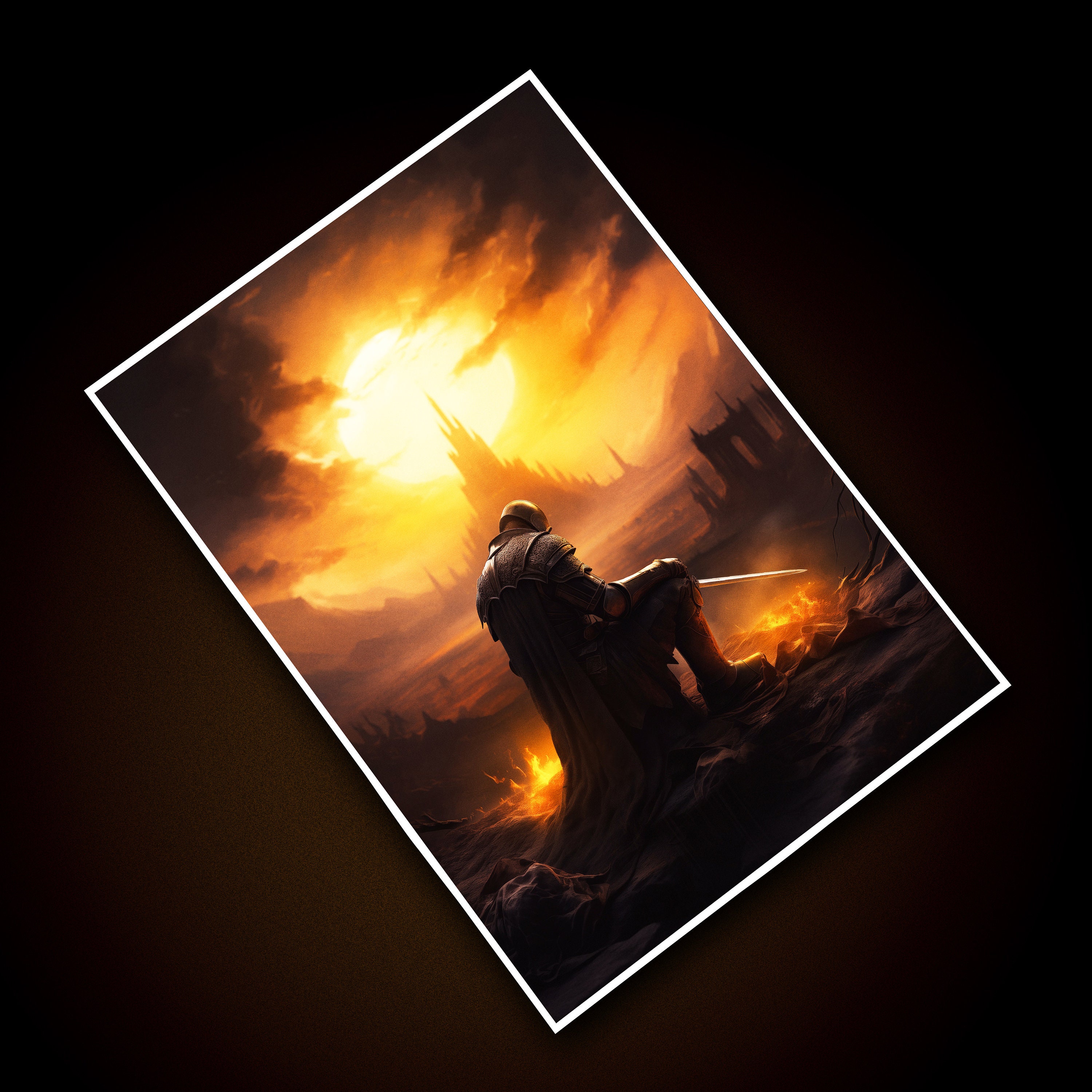 Rise Tarnished Elden Ring Dark Souls Video Game Poster Gaming Poster Dark Academia Gothic Decor ...