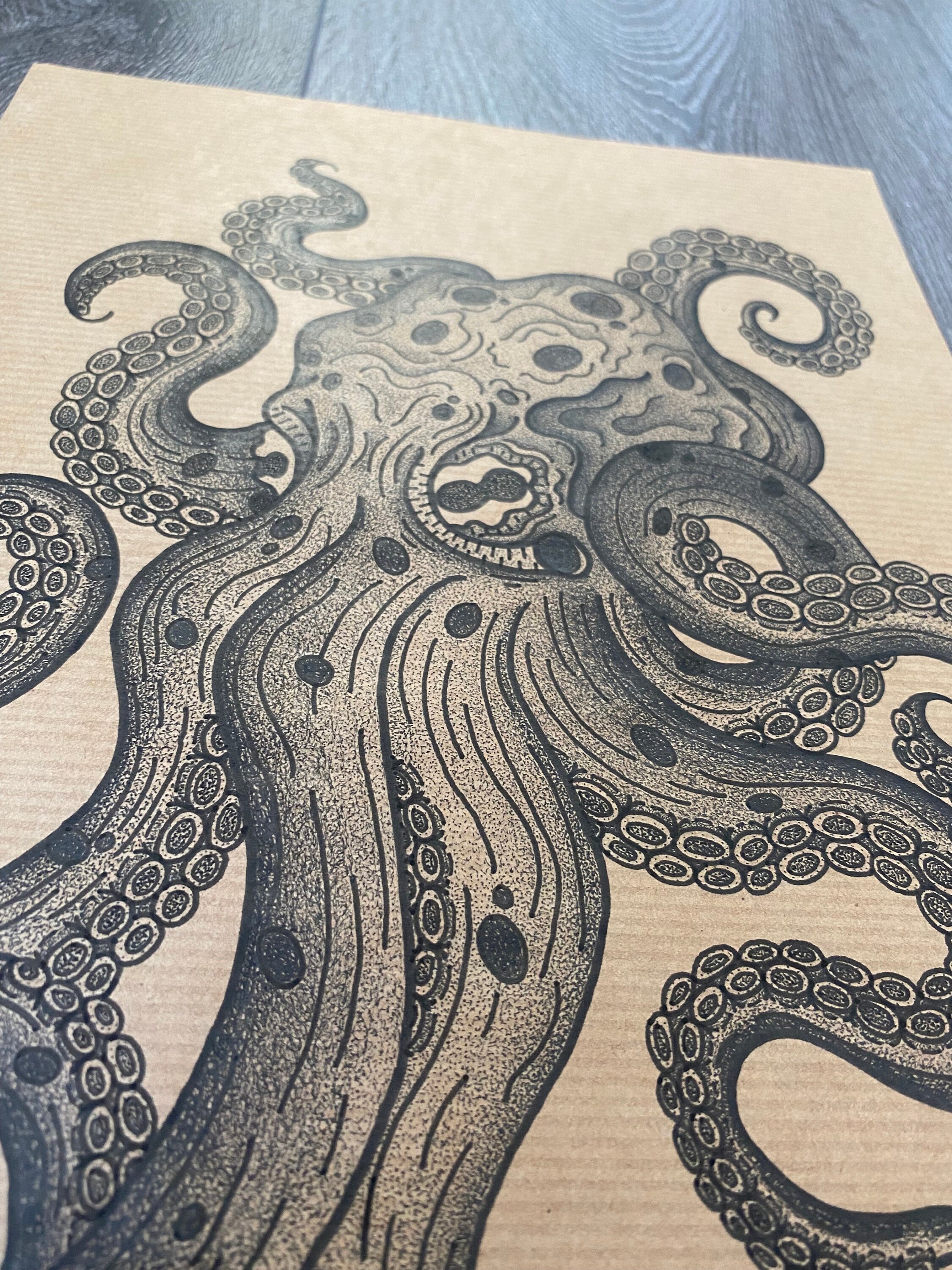 Dotwork Octopus (print), A4, Fineliners - Etsy