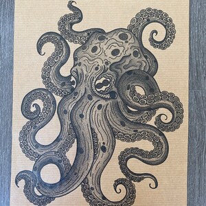 Dotwork Octopus (print), A4, Fineliners - Etsy