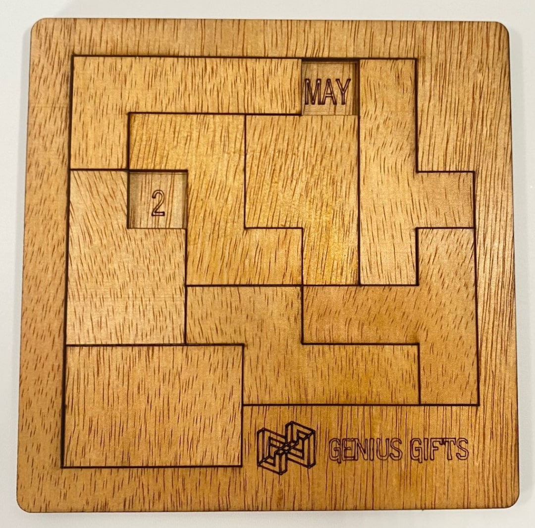 Calendar Puzzle, Has a Unique Puzzle Every Day (wooden) - Etsy