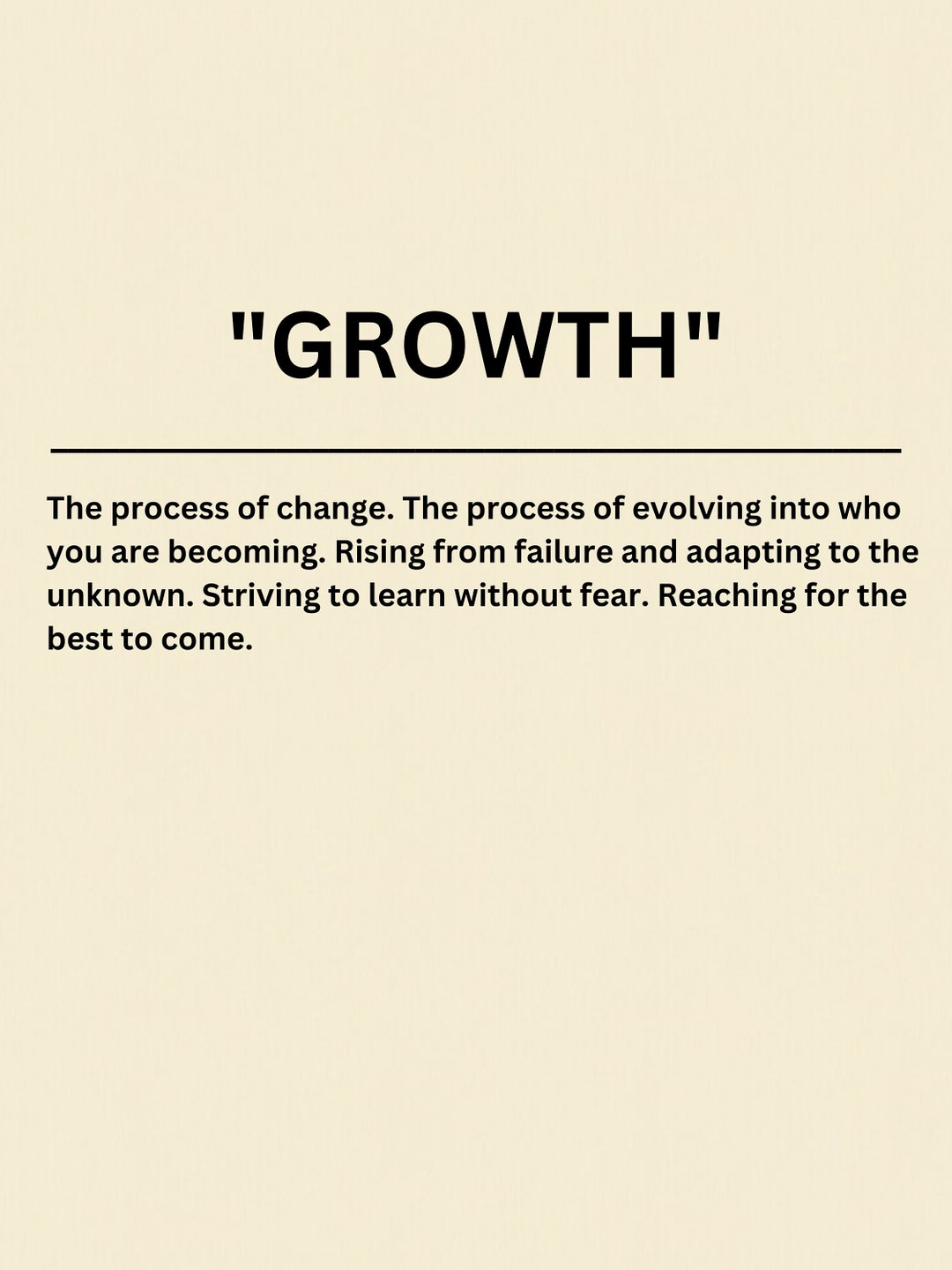 Growth/definition Poster - Etsy