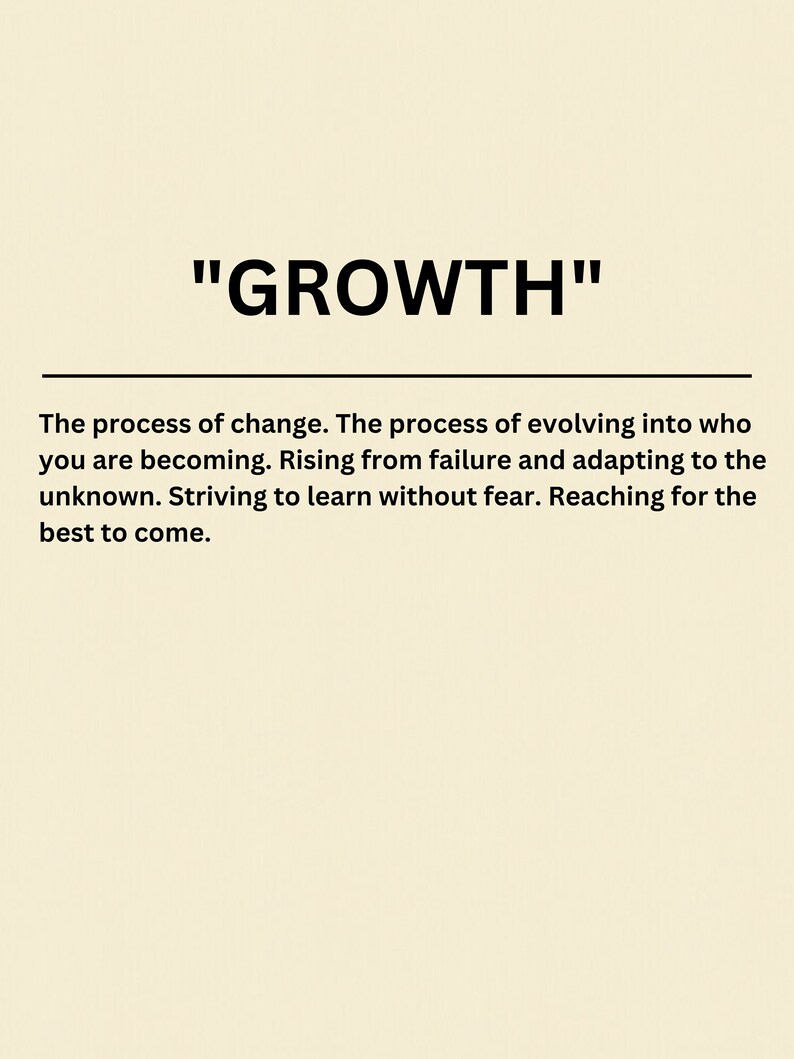 Growth/definition Poster - Etsy