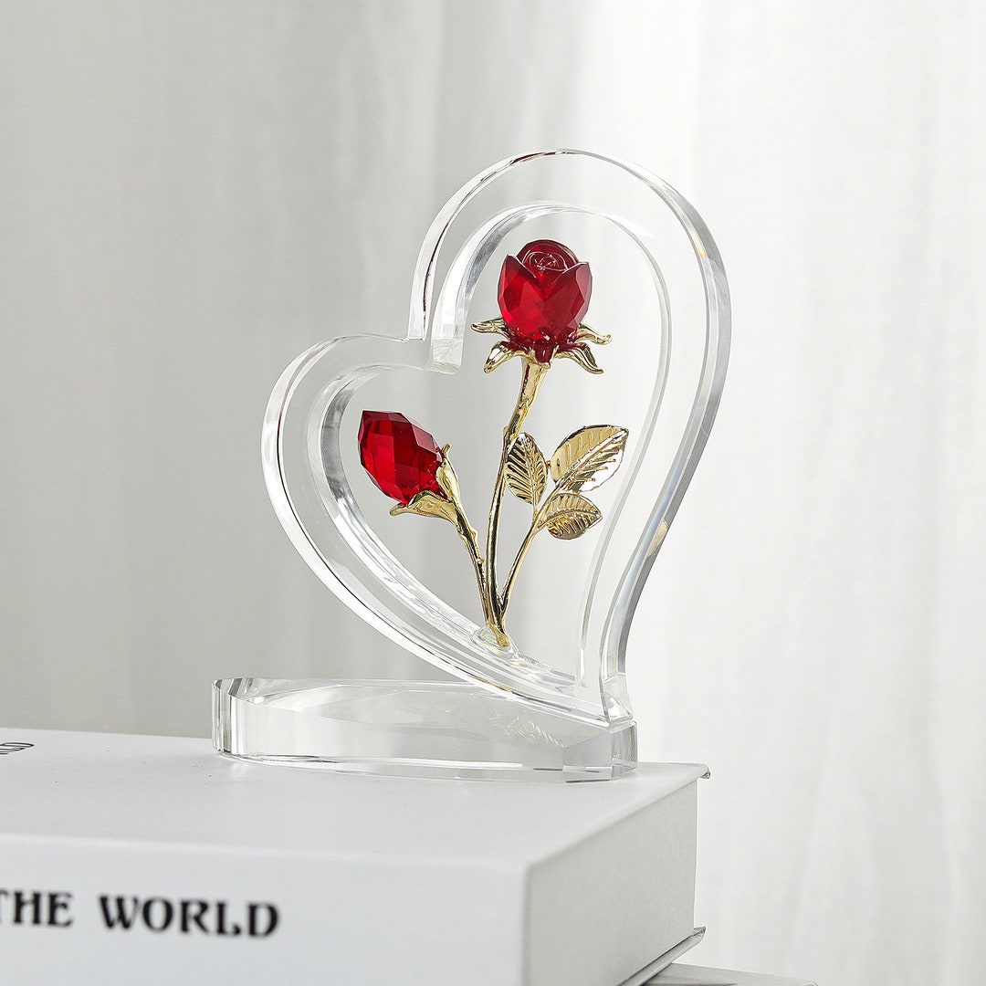 Crystal Rose, Red Crystal Rose, Blue Crystal Rose, Colorful Crystal ...