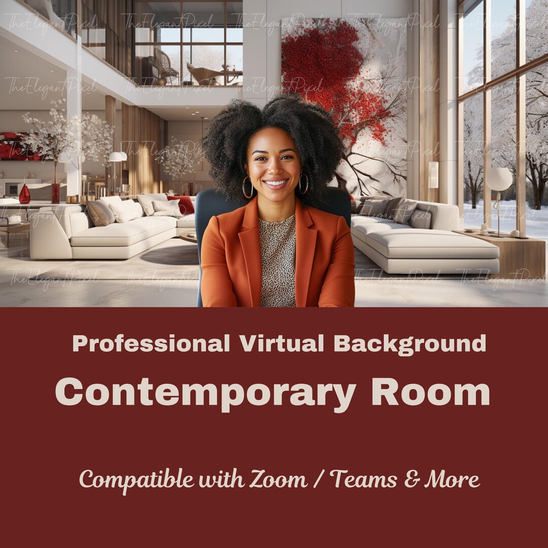 Zoom Background Virtual Meeting Background Contemporary Room ...