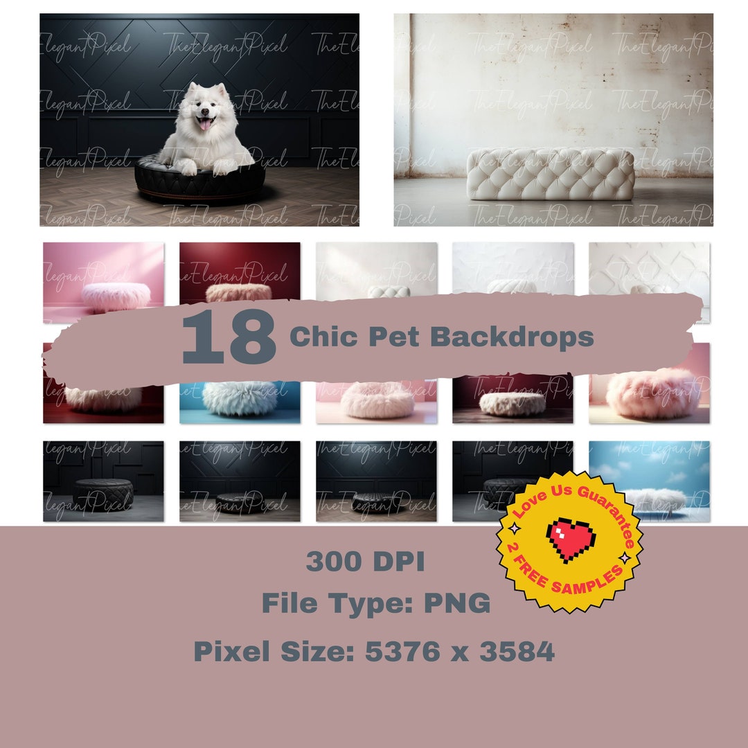 Chic Pet Digital Backdrops for Photographs Photoshop Backgrounds Cat ...