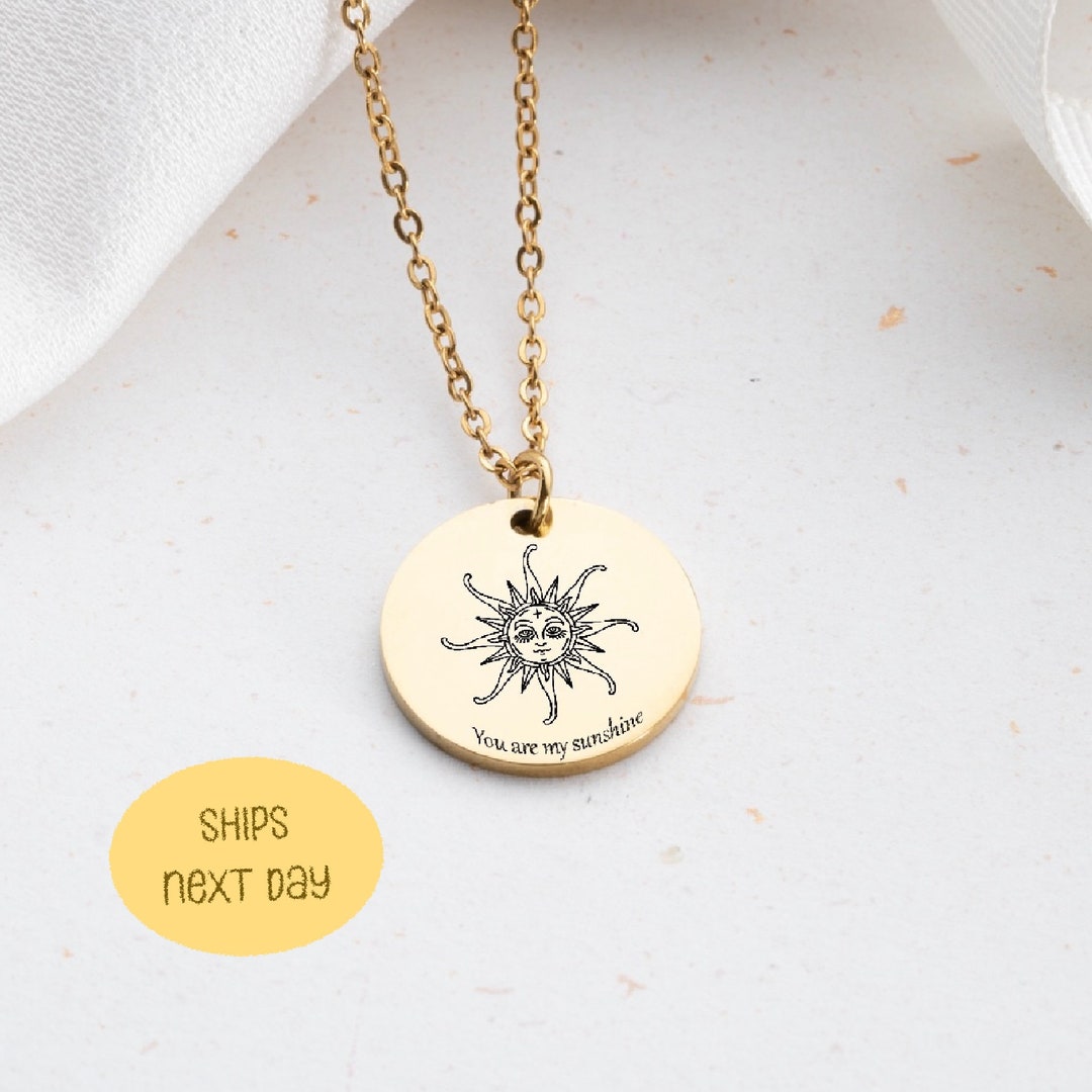 You Are My Sunshine Necklaces, Customizable Romantic Jewelry, Unique ...